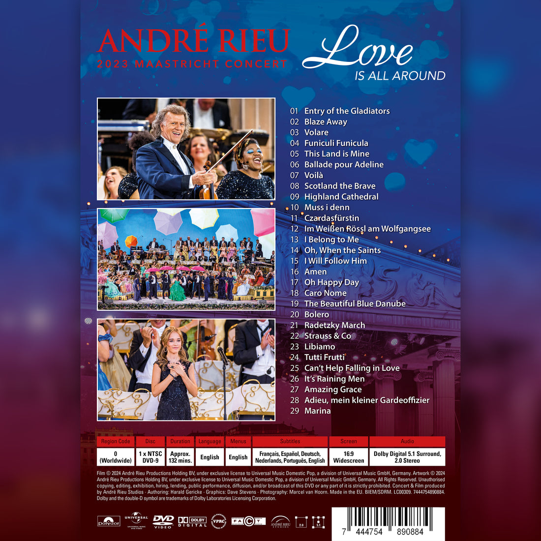 ANDRÉ RIEU Love Is All Around DVD – Forward Merch